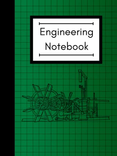 Engineering Notebook: Hardcover Grid Notebook For Engineers, Designers ...