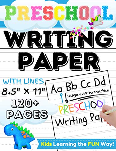 Preschool Writing Paper With Lines: Writing Paper With Lines For ...