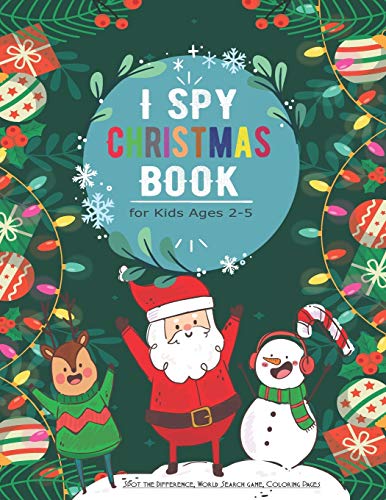 I Spy Christmas Book for Kids Ages 2-5 Spot the Difference, World ...