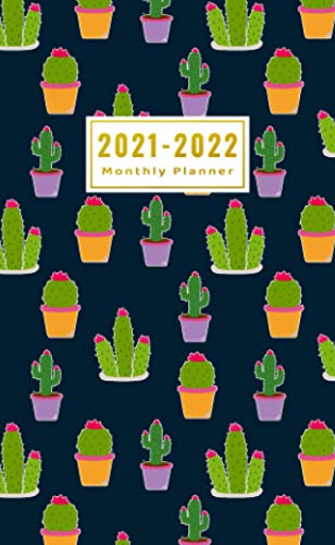 2021-2022 Monthly Planner: Cactus Theme Cover Small Size 2 Year 2021 ...