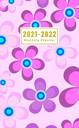 2021-2022 Monthly Planner: Purple & Pink Lilac Flowers Cover Small Size ...