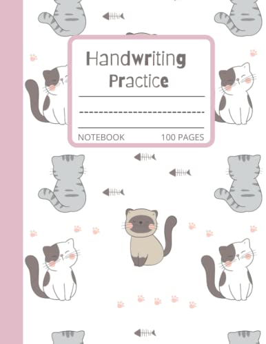 Handwriting Practice Notebook: Blank Lined Notebook Primary Ruled with ...