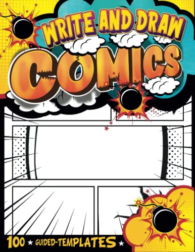 Kid Comics Practice Sheets: Manga Drawing Book | Write And Draw Comic ...