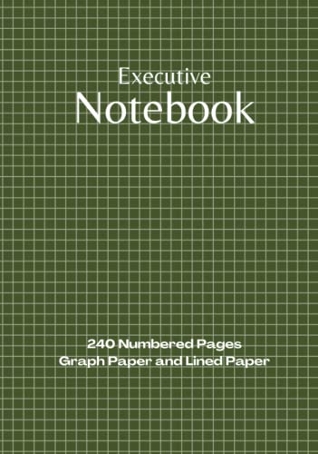 Executive Graph Paper Notebook: Project Workbook with 240 Numbered ...