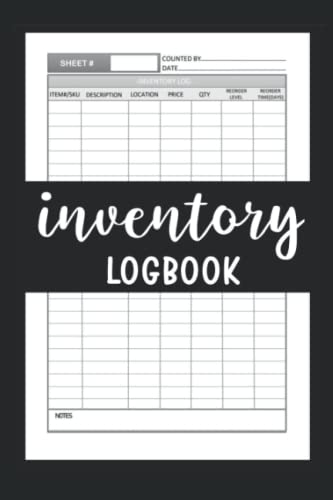 Inventory Log Book: Simple Inventory Log Book Used To Organize the ...