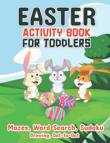 Easter Activity Book For Toddler Mazes, Word Search, Sudoku, Drawing ...