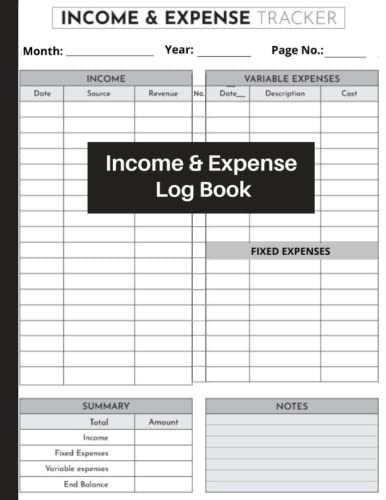 Income and Expense Logbook: Simple to Use, Daily Income and Expense ...