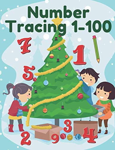 Number Tracing 1-100: Math Activity Workbook for Kids Ages 3-5 ...