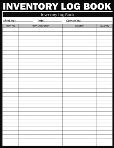 Inventory log book: Simple Inventory Log ideal for Small Business or ...