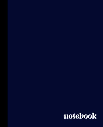 Notebook: College Ruled Notebook, Deep Blue Cover Design by Atma Unique ...