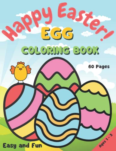 EASTER EGG COLORING BOOK: Big and Easy Easter Eggs Book, Easter ...
