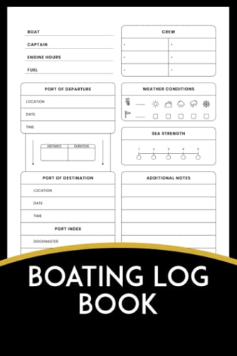 Boating Log Book: Simple Sailing Journal, Daily Log Entry For Captains ...