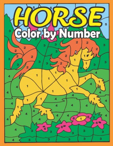 Horse Color by Number: Senior Paint by Number Standard Print Horses ...