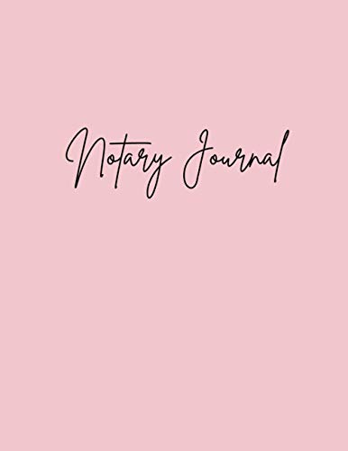 Notary Journal: PLAIN SOLID BABY PINK COVER | Official Notary Journal ...