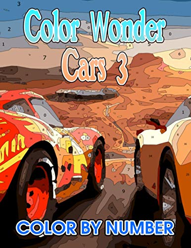 Color wonder car 3 Color by Number: Color wonder car 3 Coloring Book An ...