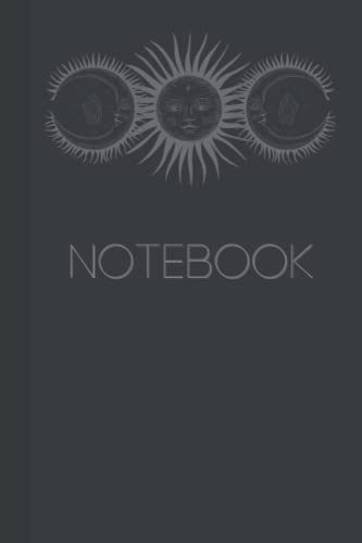 Dot Grid Notebook: Sun and moon & stars, vintage design - dot grid ...