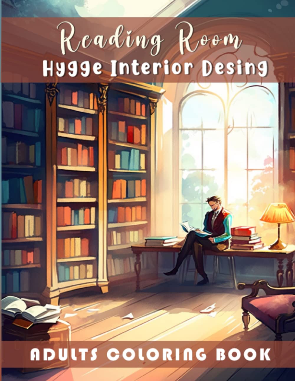 Reading Room: Hygge Interior Desing: Adults Coloring Book by Isayus ...