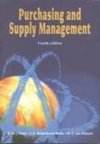 Purchasing and Supply Management by W.M.J. Hugo | Goodreads