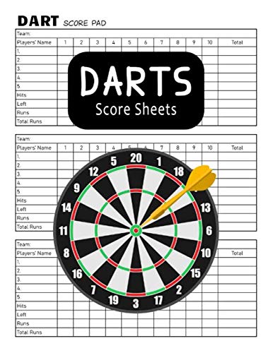 Darts Score Sheets: Funny Game Night with Family & Friends (Great Gifts ...