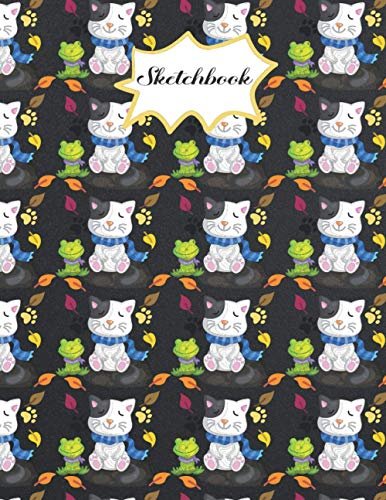 Sketchbook: Outstanding elegant Cute kitty Lover ultimate black ...