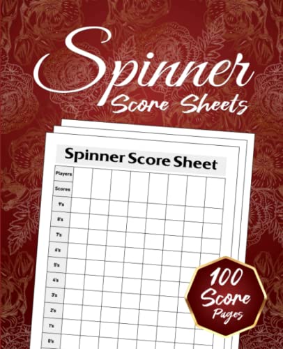 Spinner Score Sheets: 100 Scorekeeping Pads for Spinner –Large Size 7.5 ...