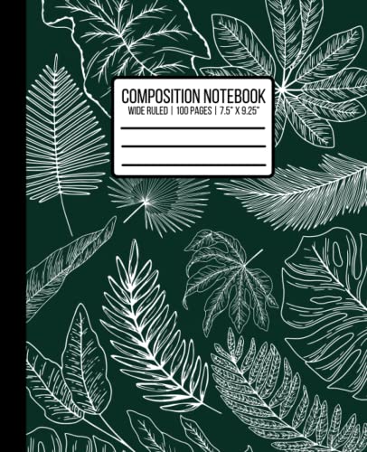 Leaves Outline Composition Notebook | For Note Keeping, Memos, and ...