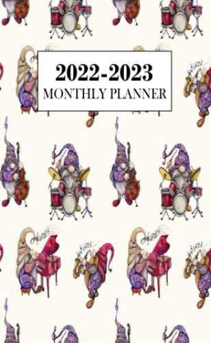 2 Year Pocket Calendar 2022-2023: Music Notes & Gnome Cover | 2 Year ...
