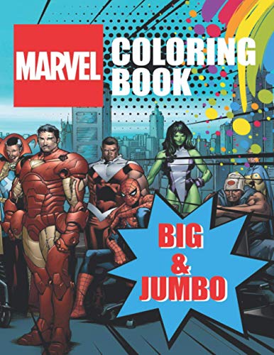 Marvel Coloring Book: Marvel Avengers Big & Jumbo Coloring Book For ...