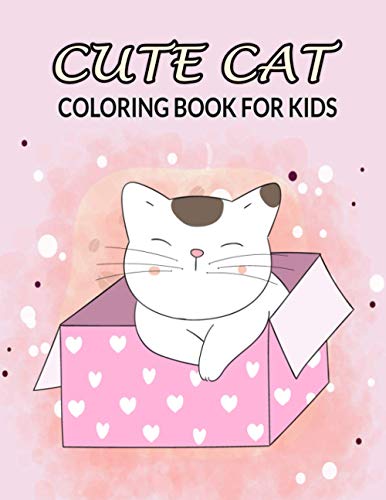 Cute Cat Coloring Book For Kids: 50 Lovely Cat Coloring books for girls ...