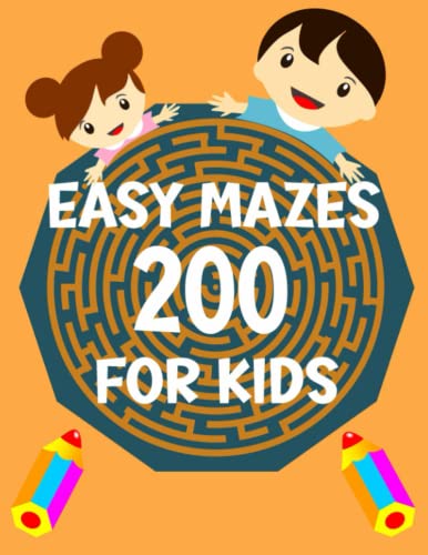 200 Easy Mazes for Kids: big Maze Activity book, Fun Mazes Large Print ...