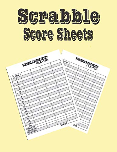 Scrabble Score Sheets: 119 Score Sheets for Scrabble Game, Scrabble ...