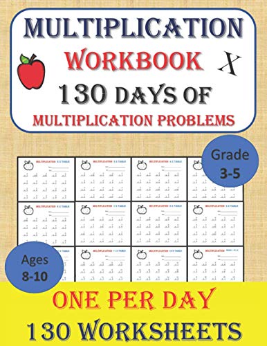 Multiplication Workbook: Multiplication Table Chart, Practice Problems ...