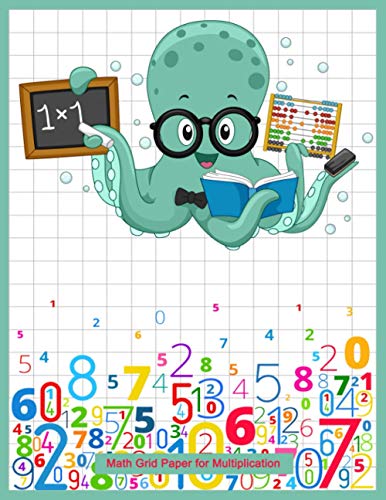 Math Grid Paper for Multiplication: Grid Paper for Kids 1/2 Inch by Mr ...
