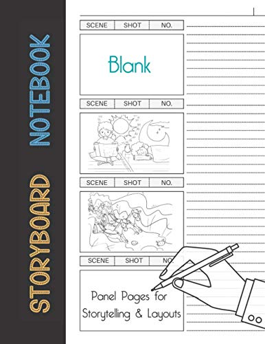 Blank Storyboard Notebook Panel Pages for Storytelling & Layouts: A ...