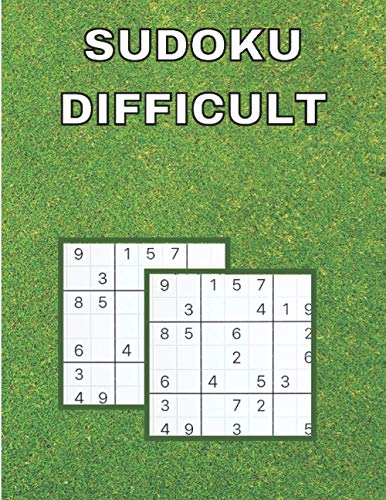 Sudoku Difficult: Difficult Sudoku Puzzle Books for Adults - Large ...