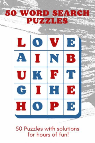 50 Word Search Activity Puzzles: Solutions included | 6 x 9" | 100 ...