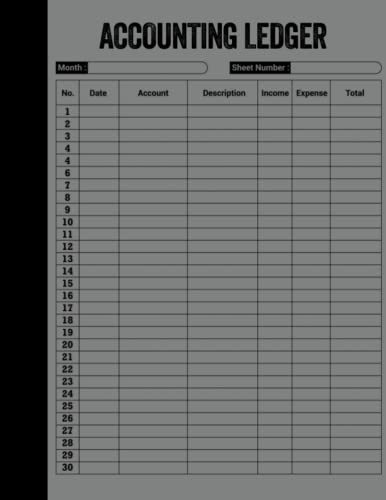 Accounting Ledger: Simple Accounting Ledger for Bookkeeping and Small ...