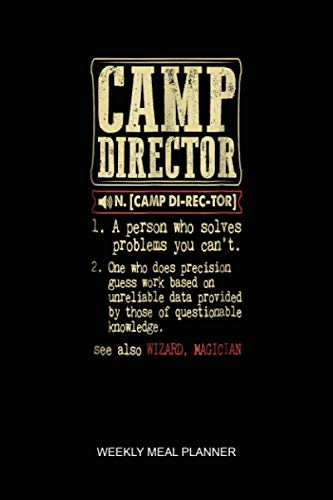 Camp Director Dictionary Definition Term Weekly Meal Planner: Notebook ...