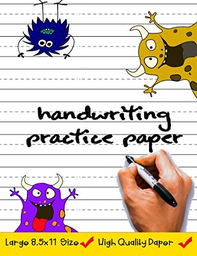 Handwriting Practice Paper: Monsters Tracing Paper 8.5x11 for Easy ...