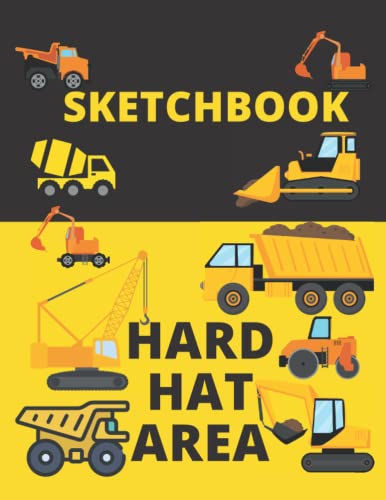 Sketchbook: Construction trucks cover, great gift! Fun and relaxing. by ...