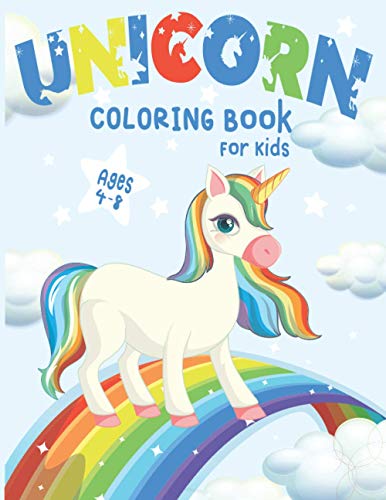 Unicorn Coloring Book For Kids Ages 4-8: Children’s coloring book, High ...