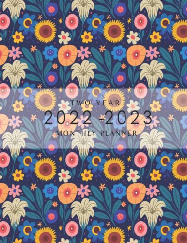 2022-2023 Two Year Monthly Planner: 2 Year Monthly Calendar Planner for ...