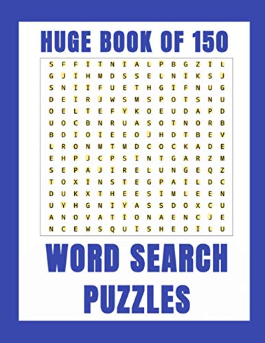 Huge Book of 150 Word Search Puzzles: Solutions included by Rebecca ...