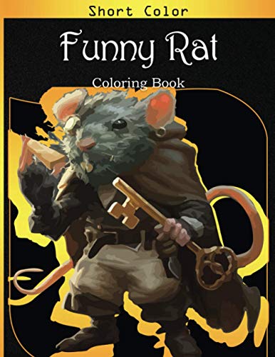 Funny Rat Coloring Book: An Adults Cute Rat Coloring Book for Stress ...