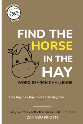 Find the Horse in the Hay: Fun word search challenge - Only one word is ...