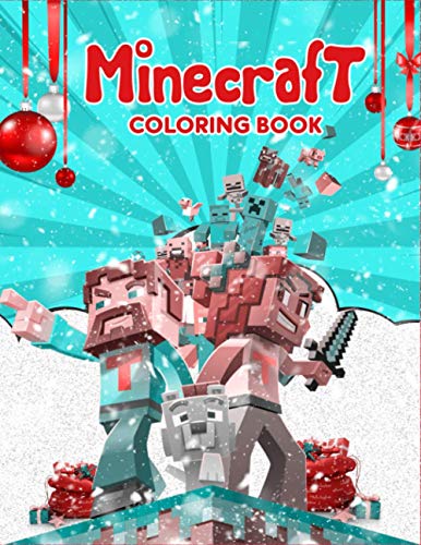 MINECRAFT COLORING BOOK: Best Christmas Gift Activity Book For ...