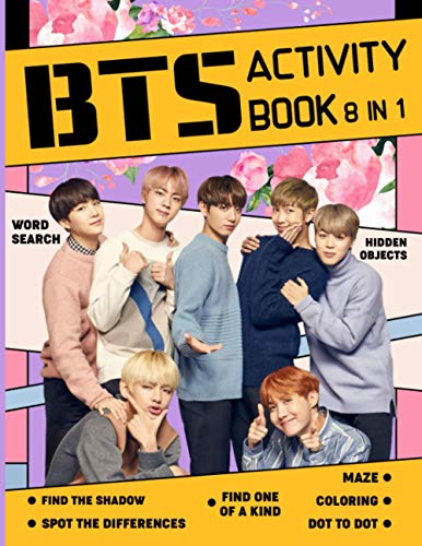 Bts Activity Book: Collection Dot To Dot, Coloring, Word Search, Spot ...
