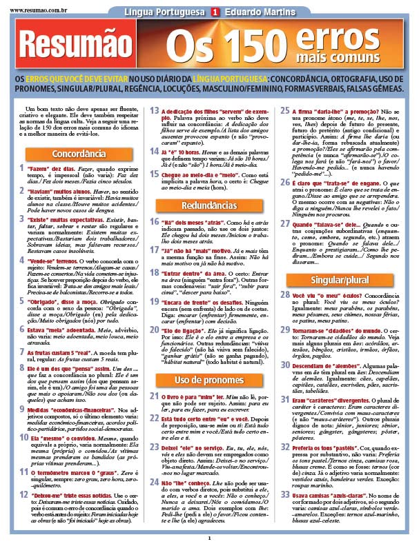 RESUMAO - OS 150 ERROS MAIS COMUNS by unknown author | Goodreads