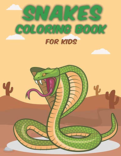 Snakes Coloring Book for Kids: Snake Coloring Book, 80 Coloring Designs ...