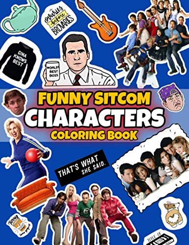 Funny Sitcom Characteres Coloring Book: Build Early Learning Confident ...